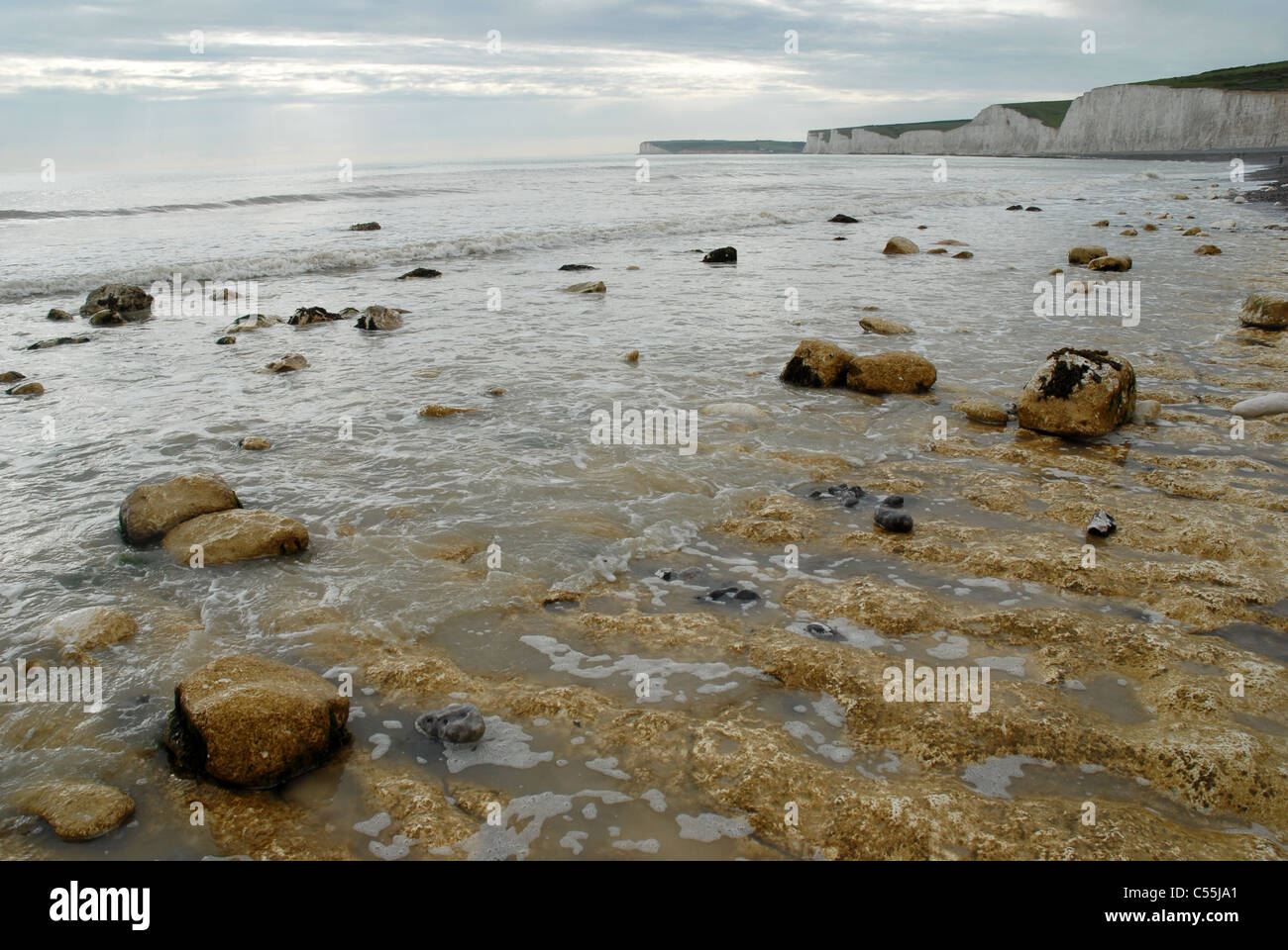 Beach, Birling Gap, Sussex, England Stock Photo - Alamy