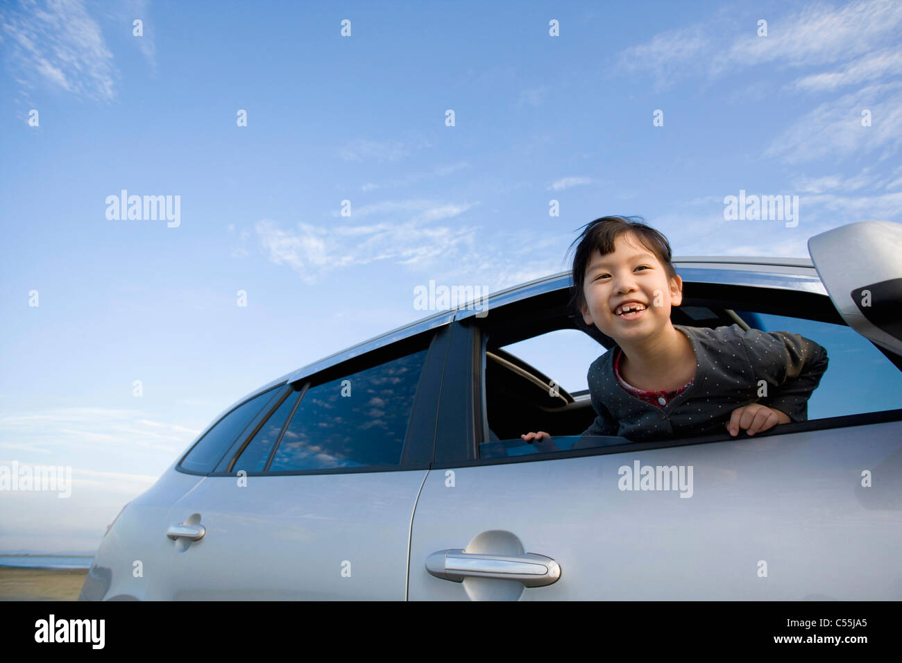 Asian girl inside car hi-res stock photography and images - Alamy