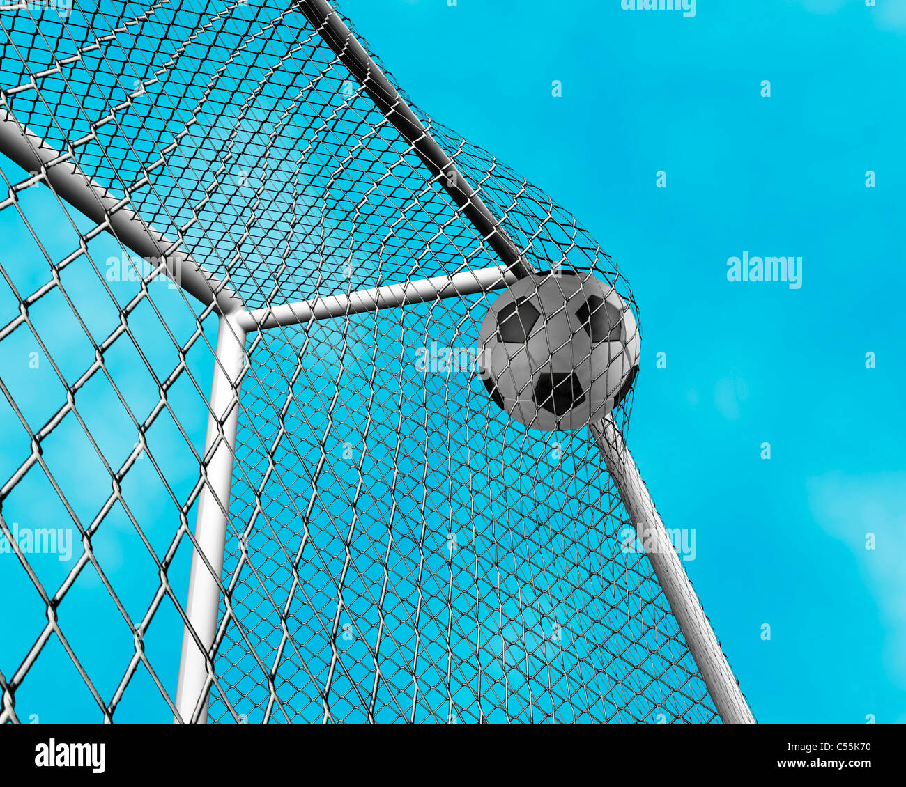 Ball going into net hi-res stock photography and images - Alamy