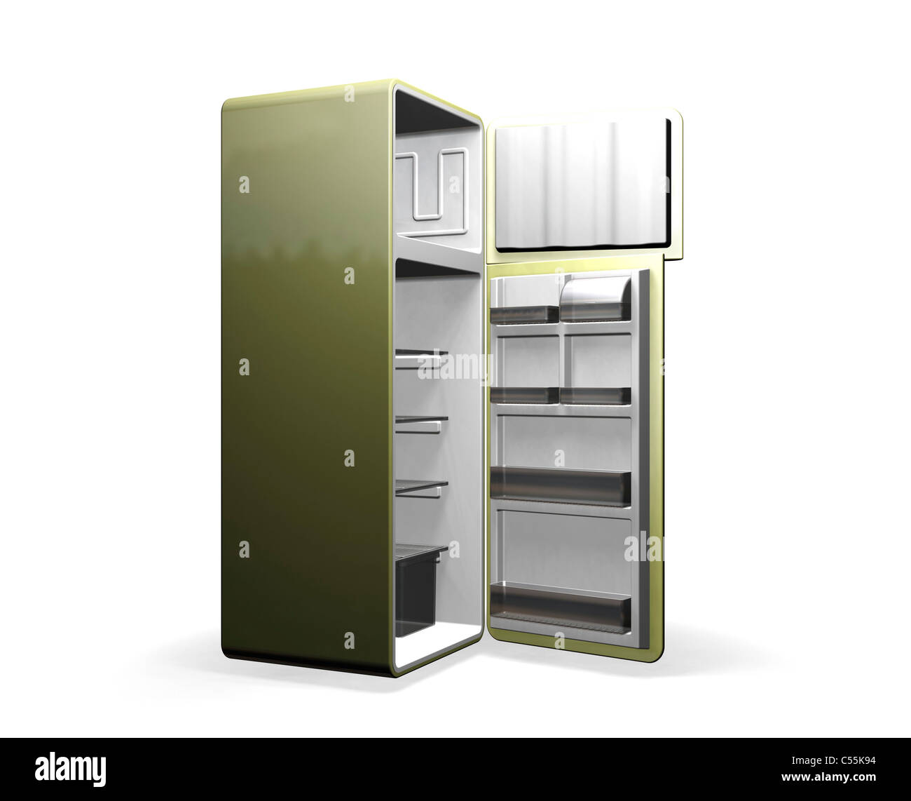 3D render of a modern fridge Stock Photo - Alamy