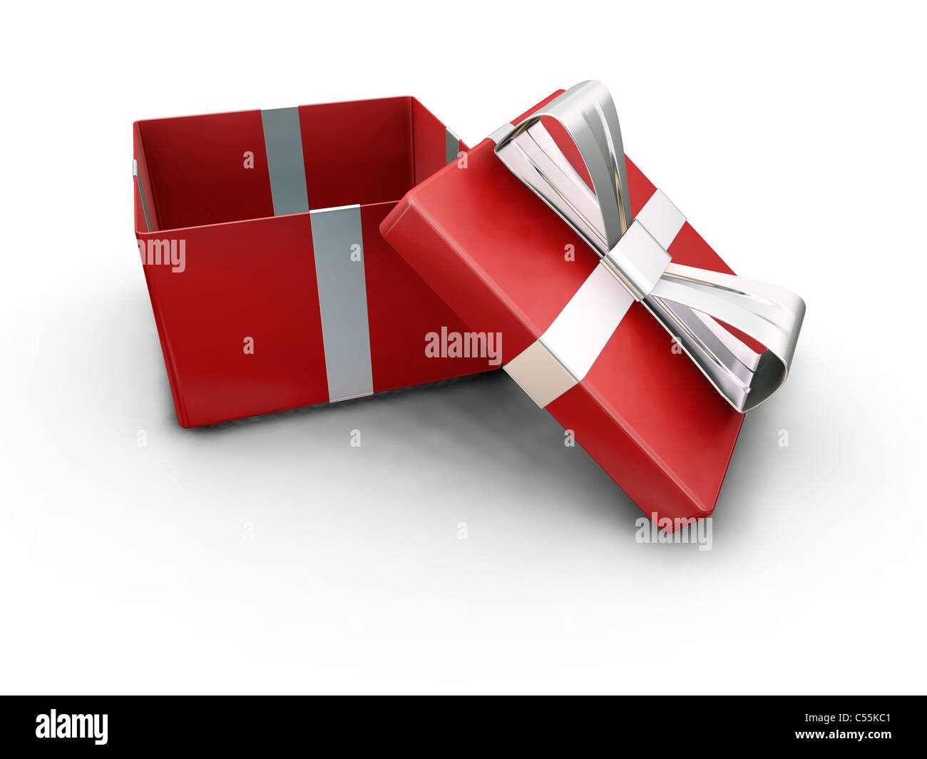 3D render of an open gift box Stock Photo - Alamy