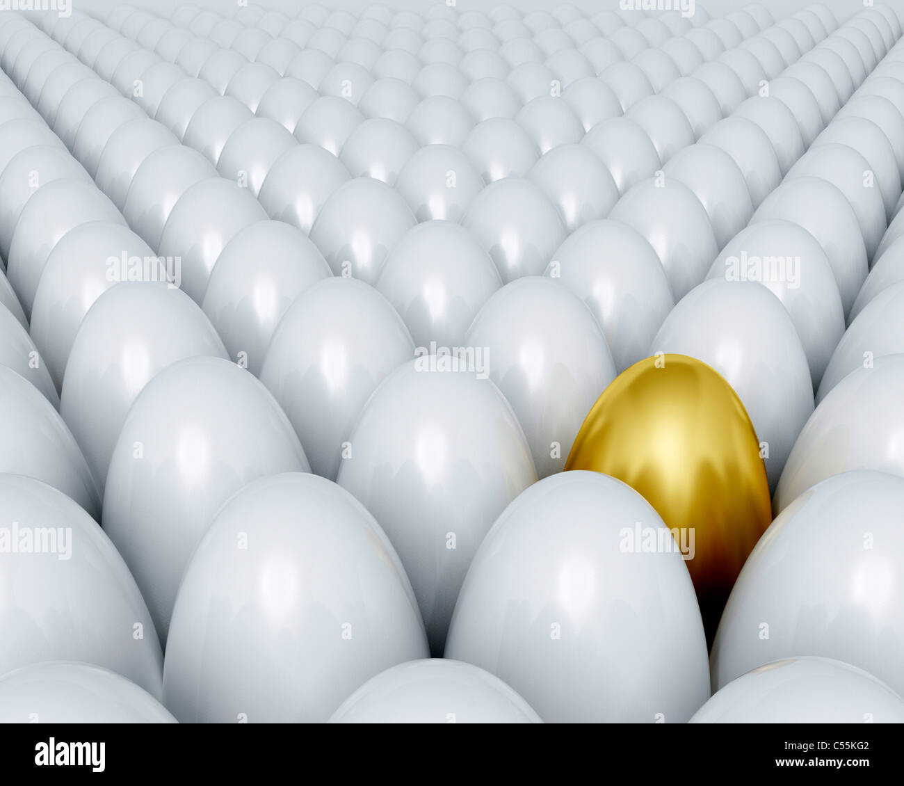 3D render depicting standing out from the crowd Stock Photo - Alamy