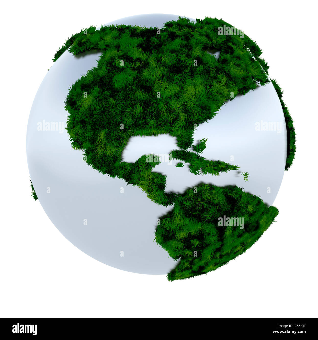 3D render of the earth covered in grass Stock Photo - Alamy
