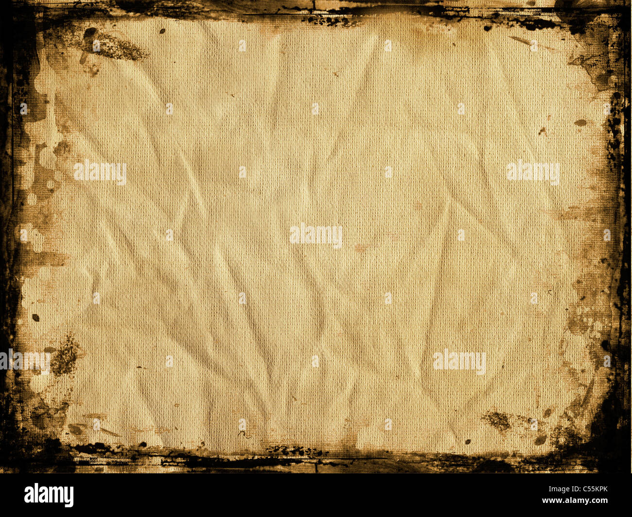 Grunge style crumpled canvas paper background Stock Photo - Alamy