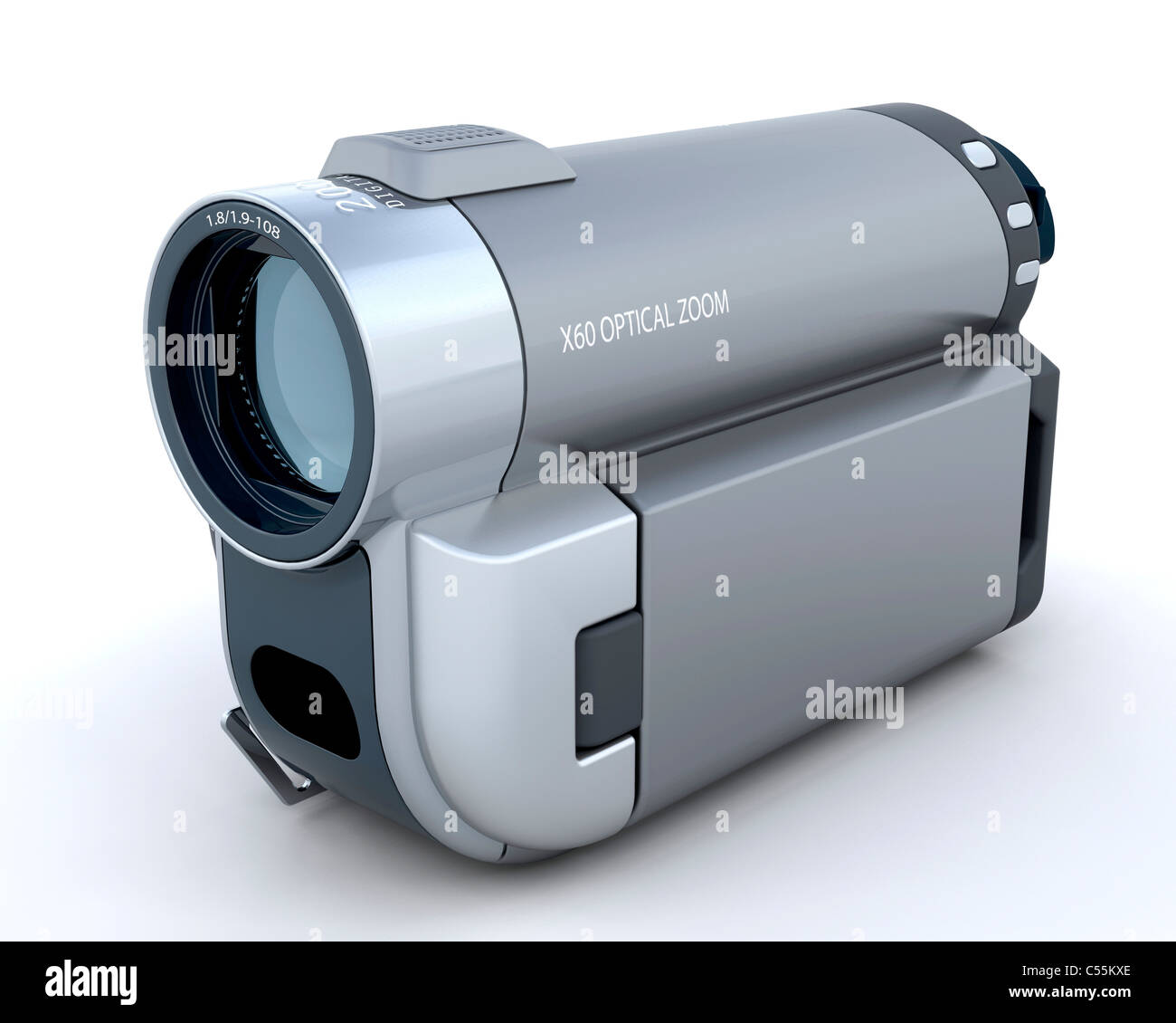 3D Handycam isolated over a white background Stock Photo - Alamy