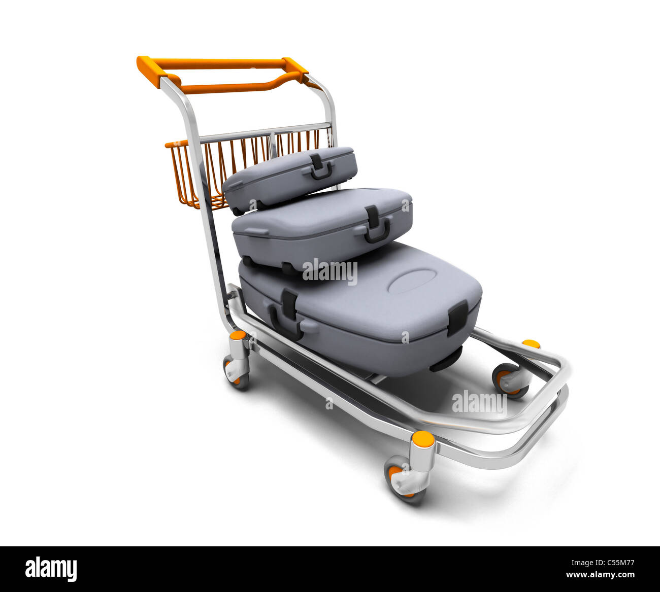 Luggage trolley suitcases Cut Out Stock Images & Pictures - Alamy