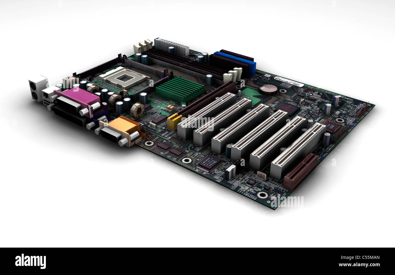 3D render of a motherboard Stock Photo - Alamy