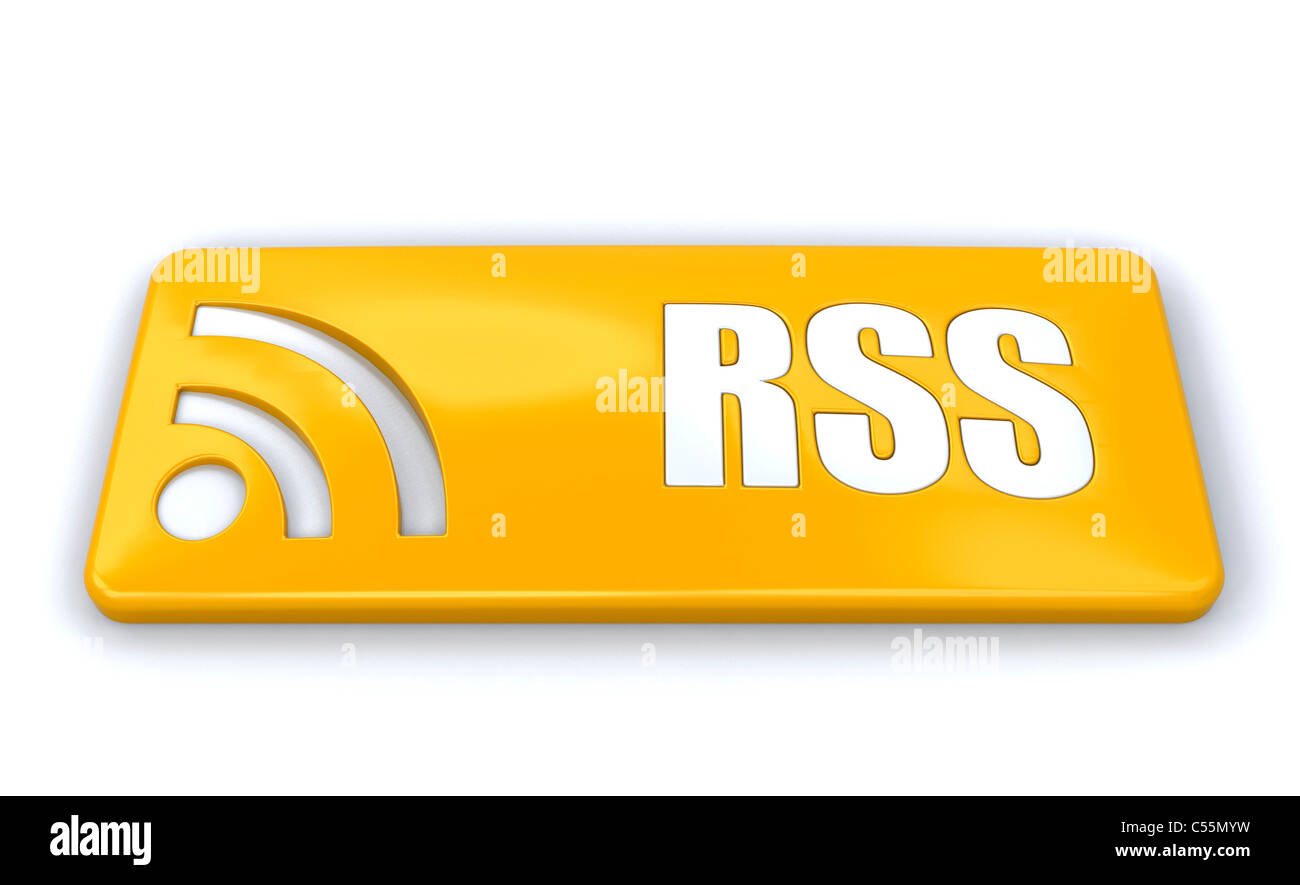 3D render of an RSS symbol Stock Photo - Alamy