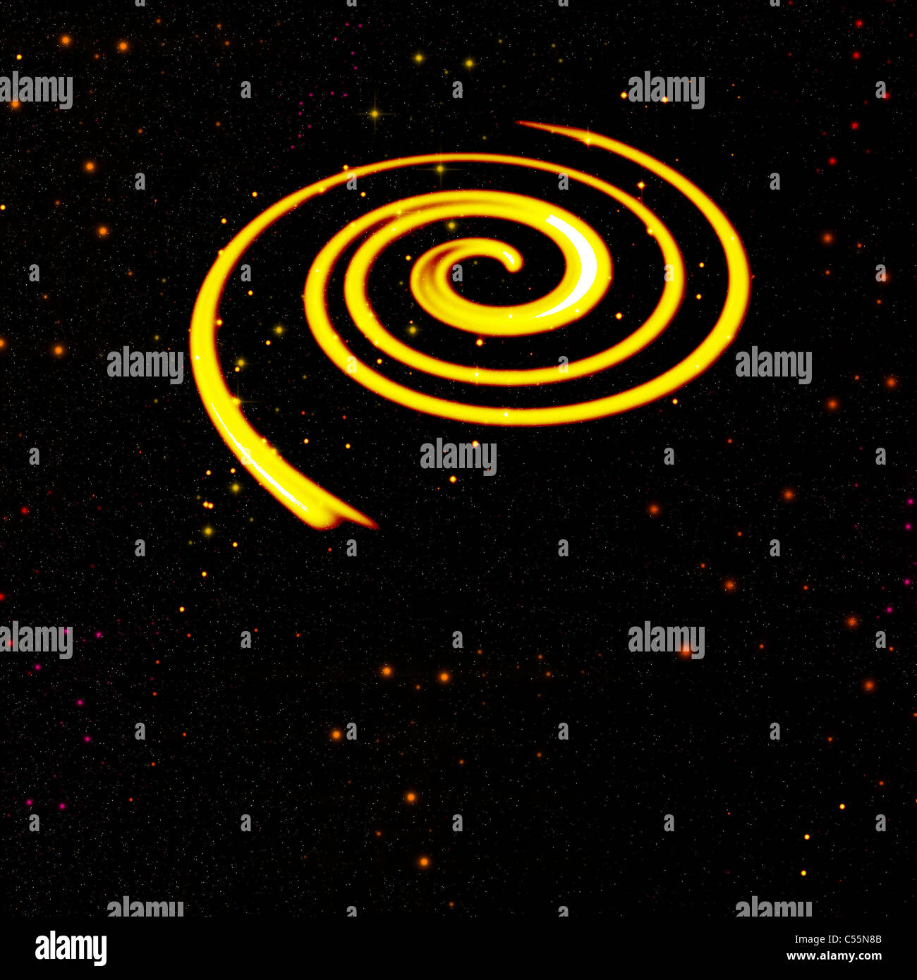 Solar system in starry sky Stock Photo - Alamy