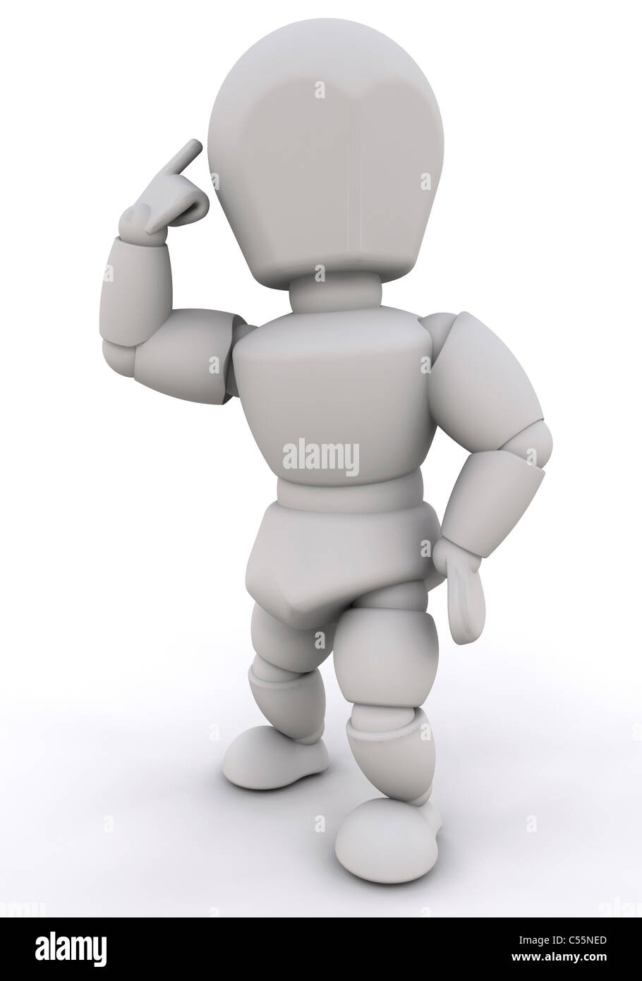 3D render of someone thinking Stock Photo - Alamy
