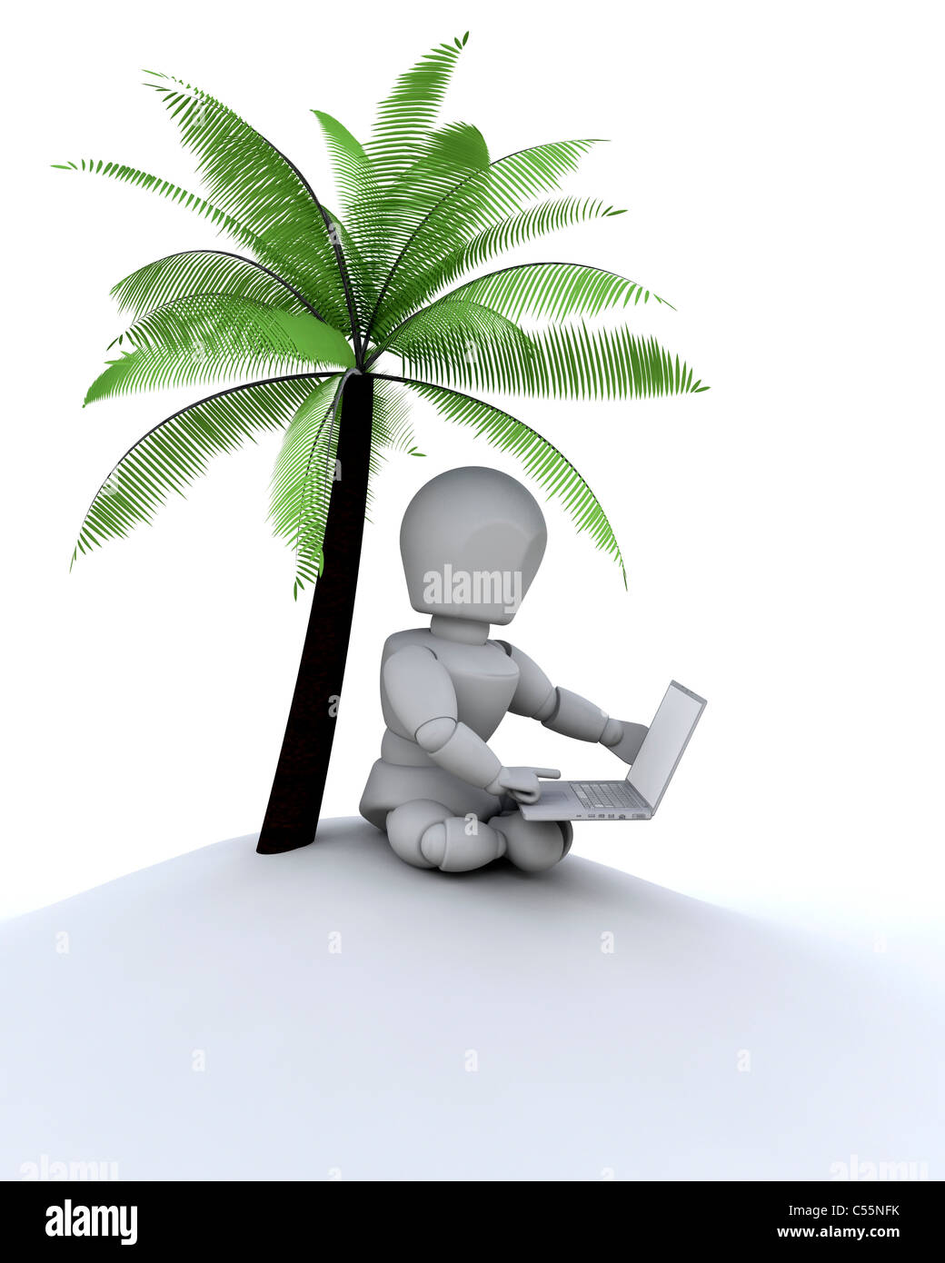 3D render depicting remote networking Stock Photo - Alamy