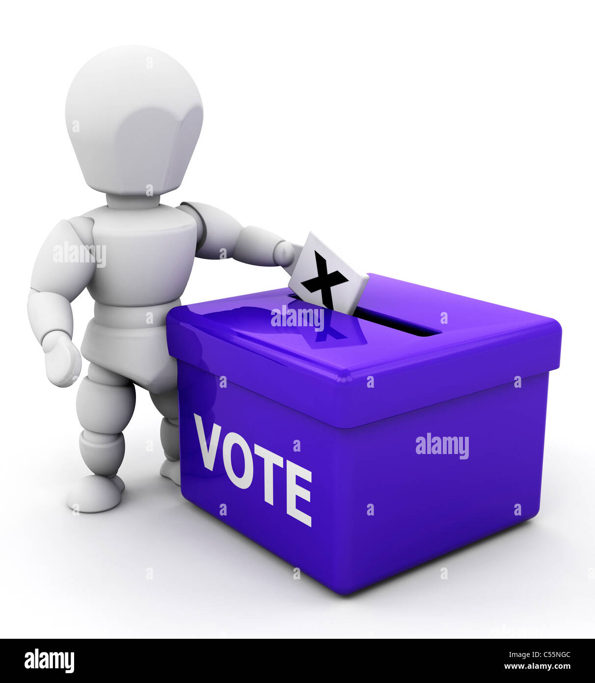 3D render of someone voting Stock Photo - Alamy