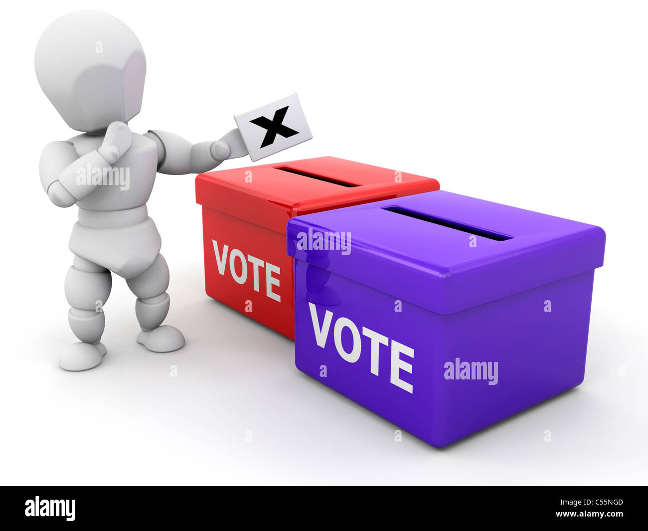 3D render of someone voting Stock Photo - Alamy