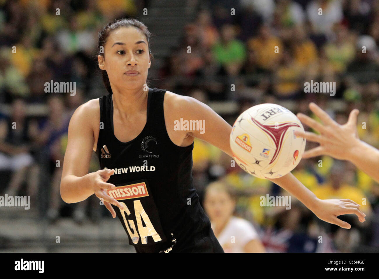 08.07.2011 Maria Tutaia of New Zealand in action during the Quarter ...