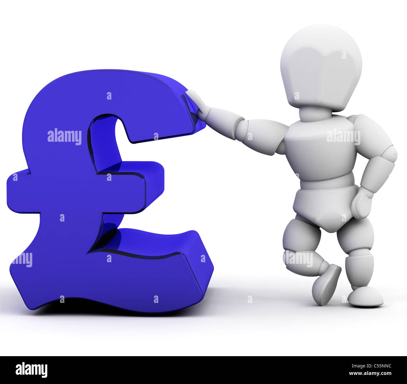 3D render of someone leaning on a pound sign Stock Photo - Alamy