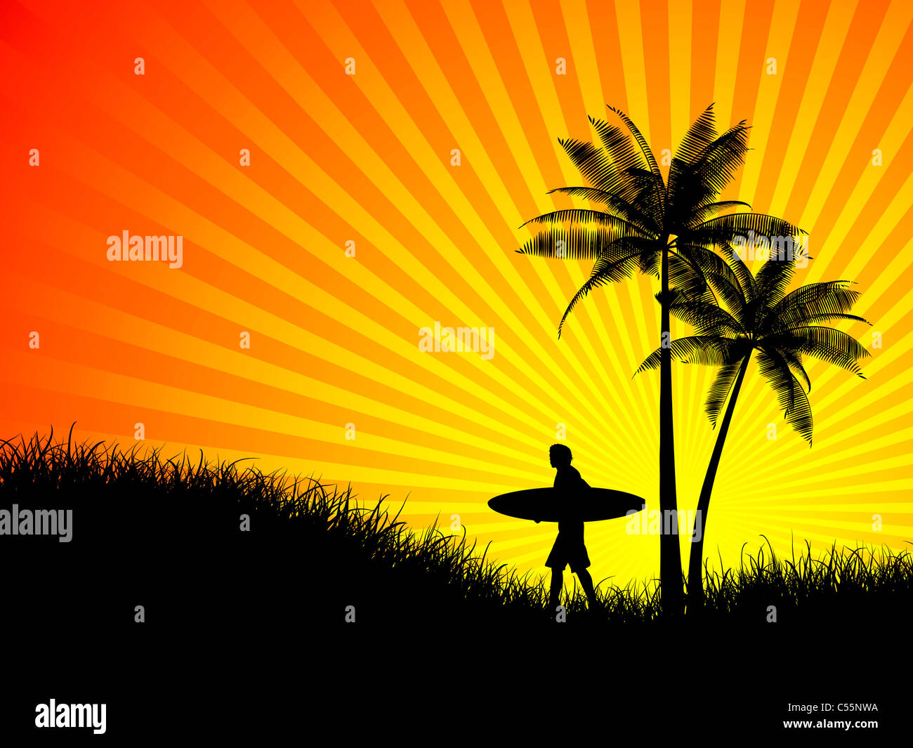 Surfer going for a early morning surf Stock Photo - Alamy