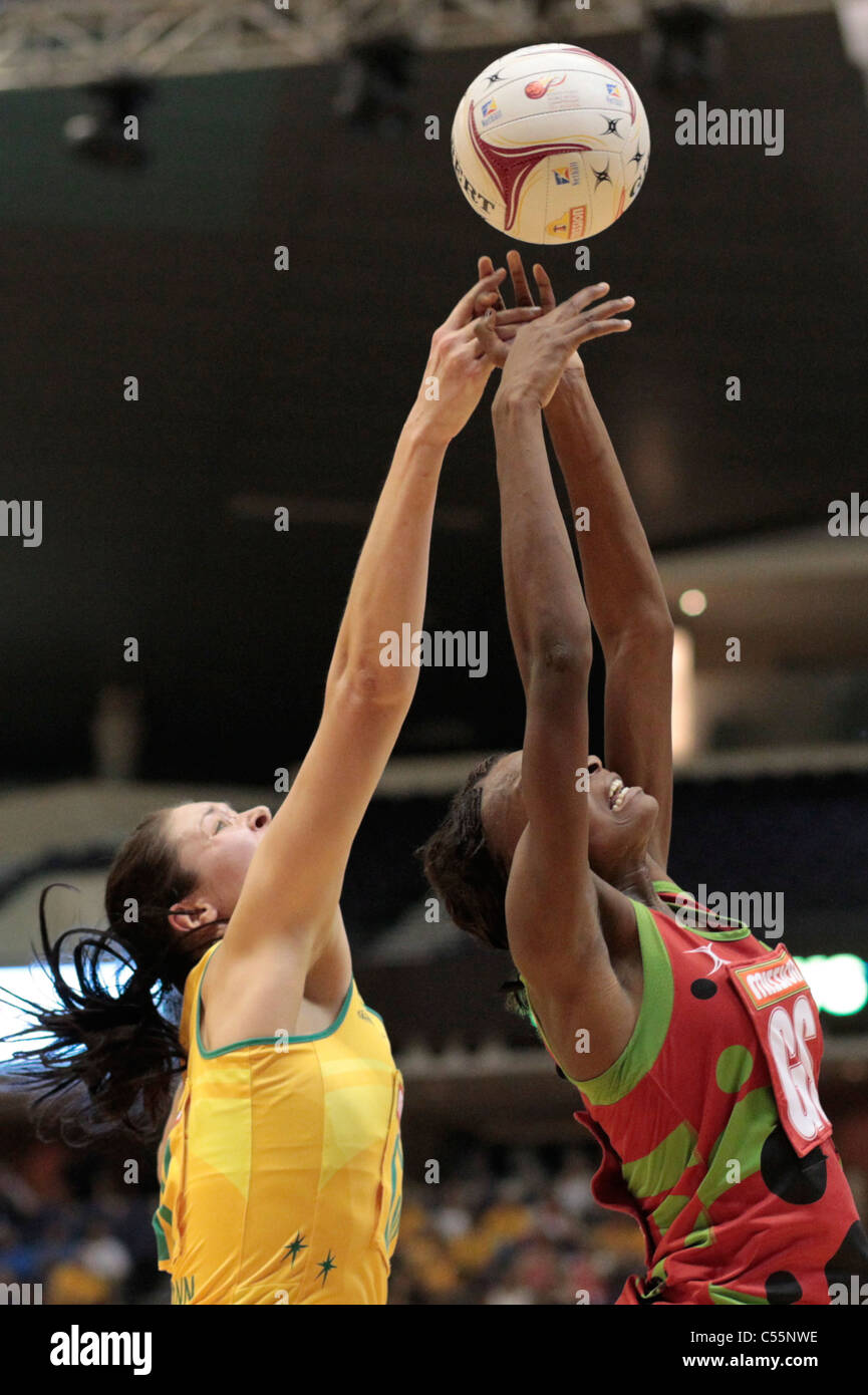 08.07.2011 Susan Fuhrmann of Australia(left) battles with Mwayi ...
