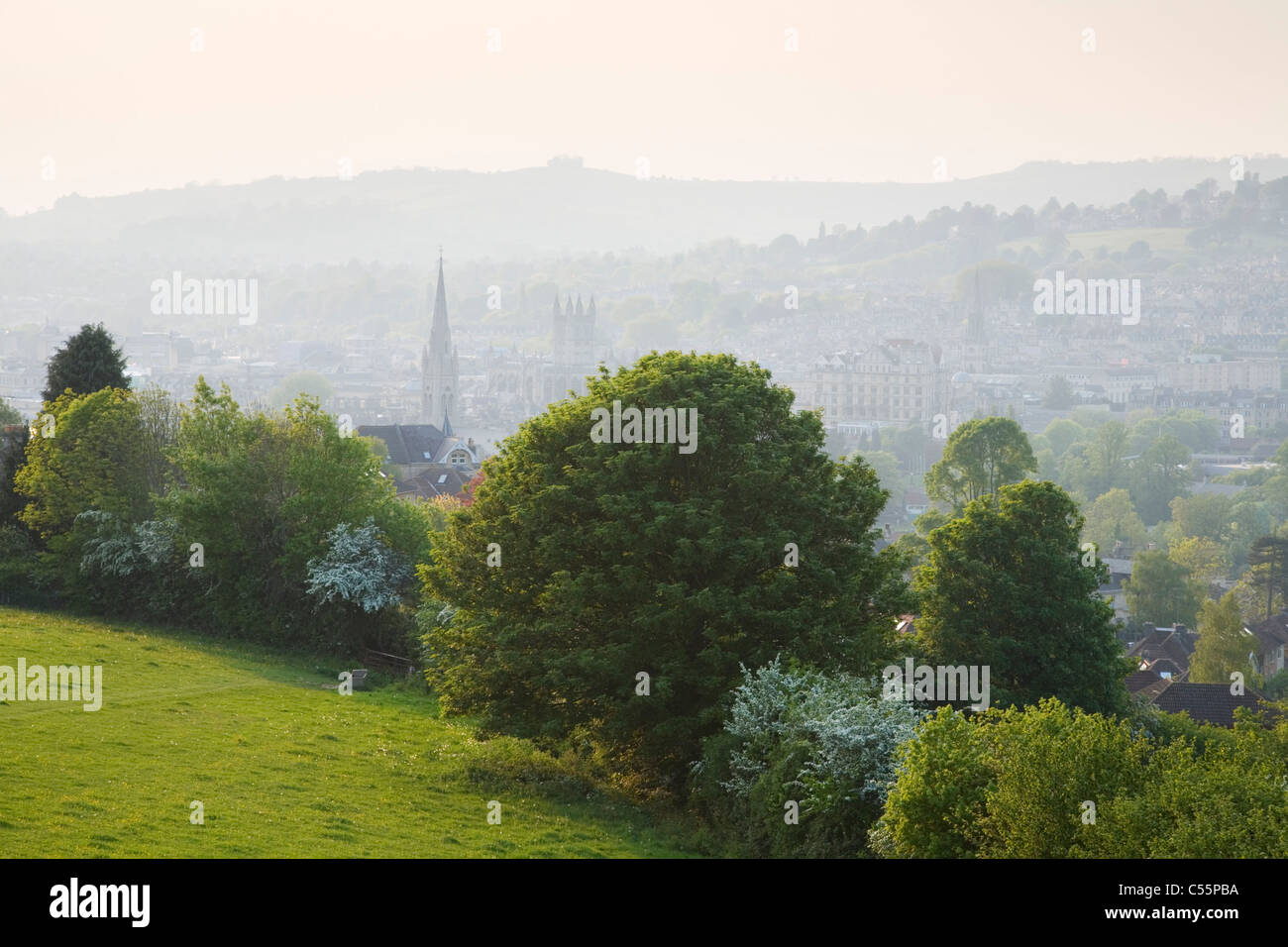 View over Bath from the Skyline Walk. Bath. Somerset. England. UK Stock ...