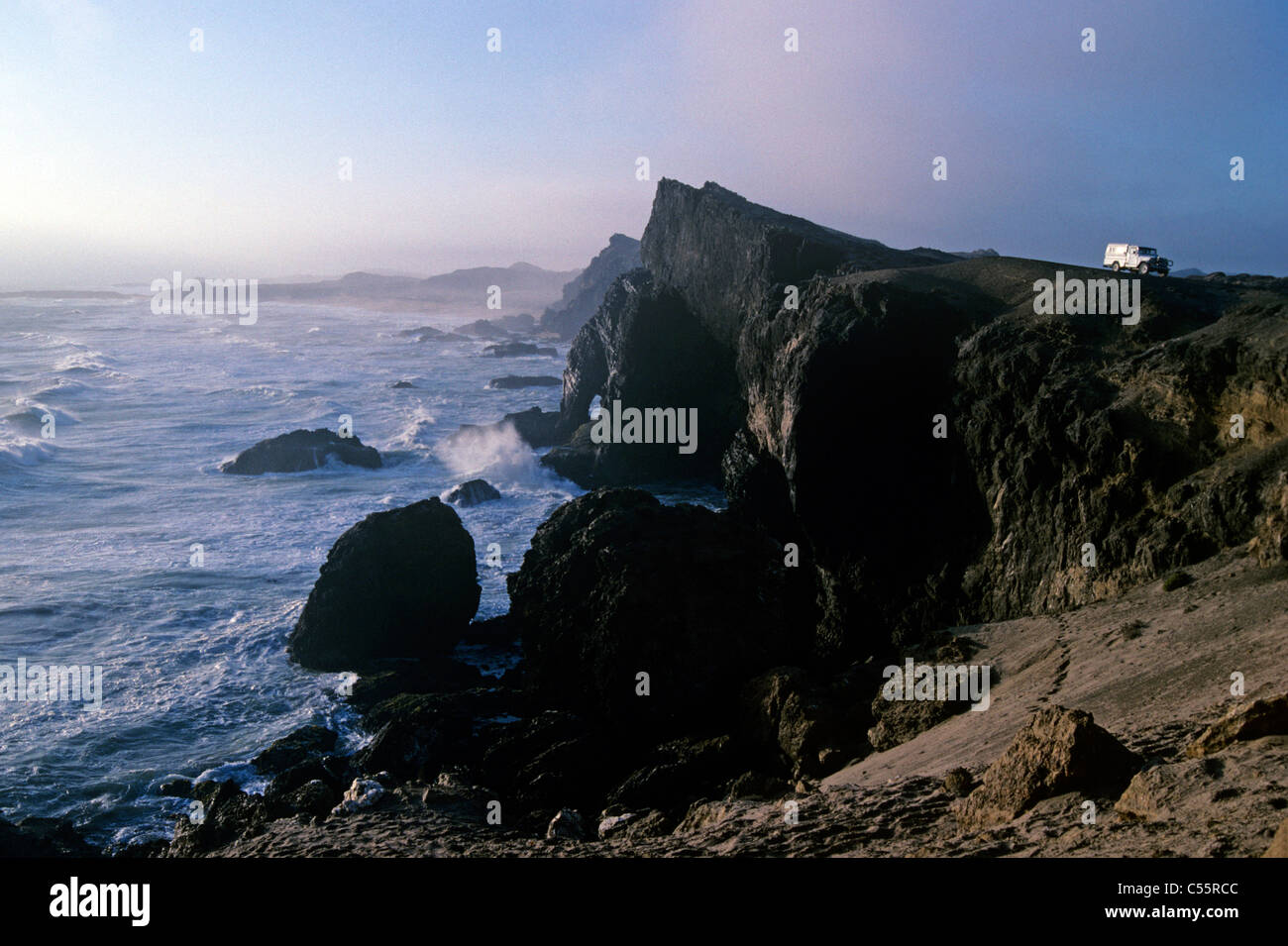 Cliffs near Bogenfels, Namibia's diamond coast. Photographer's 4 wheel ...