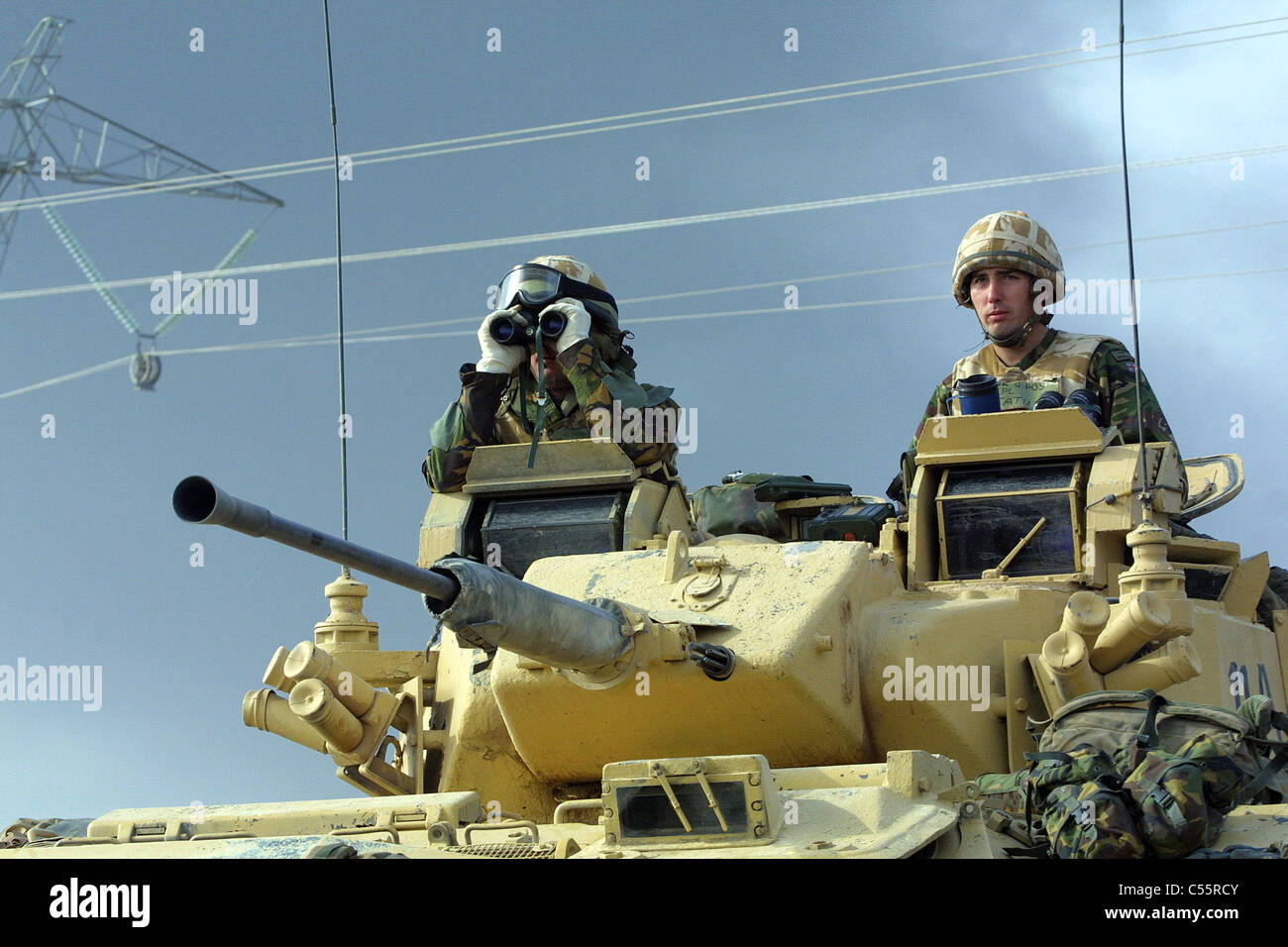 The Royal Fusiliers/Desert Rats in action, near Basra, during the 2003 ...