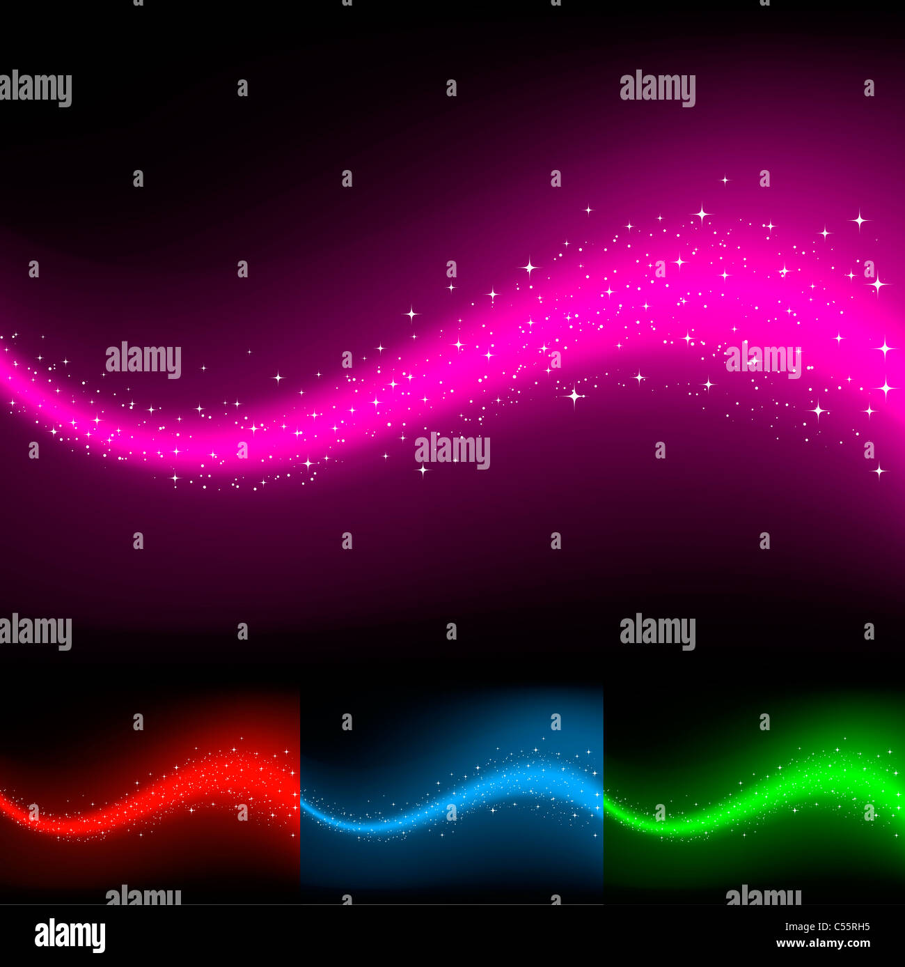 Abstract sparkle background in four different colour versions Stock ...