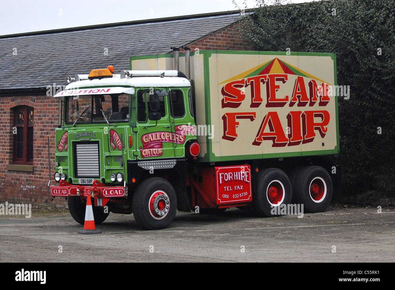 A power generating truck used to supply fairground ride Stock Photo - Alamy