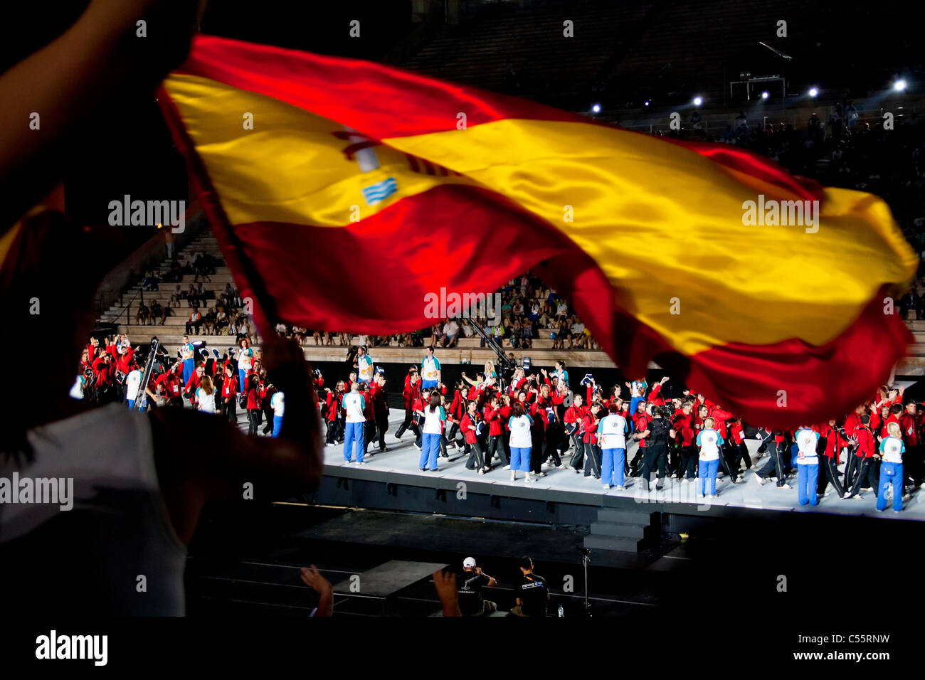 Athens 2011 Special Olympics Opening Ceremony - Spanish team entering ...