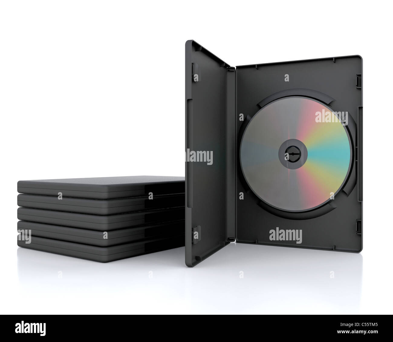 3D DVD Case with a DVD inside isolated Stock Photo - Alamy
