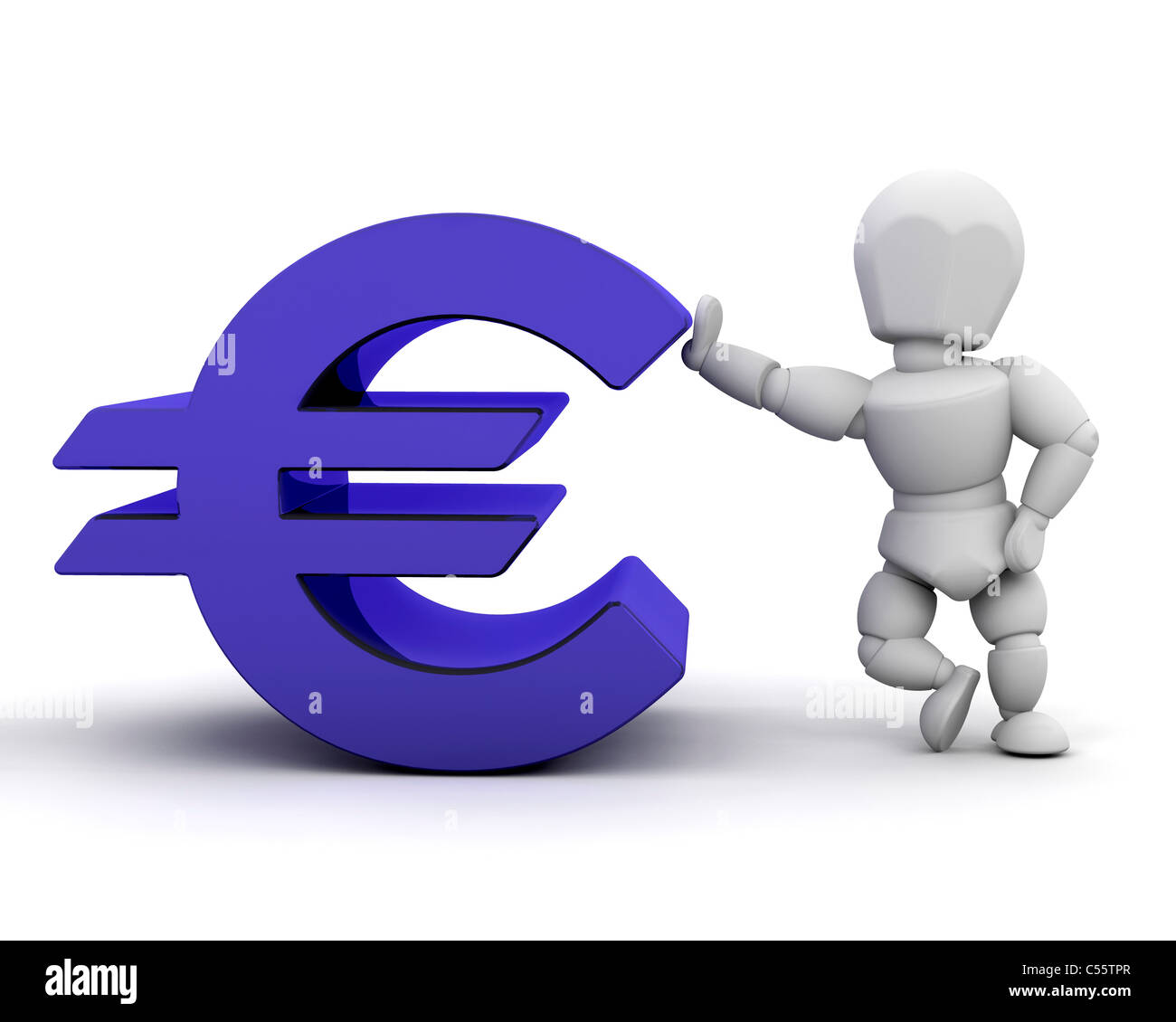 3D render of someone with Euro sign Stock Photo - Alamy