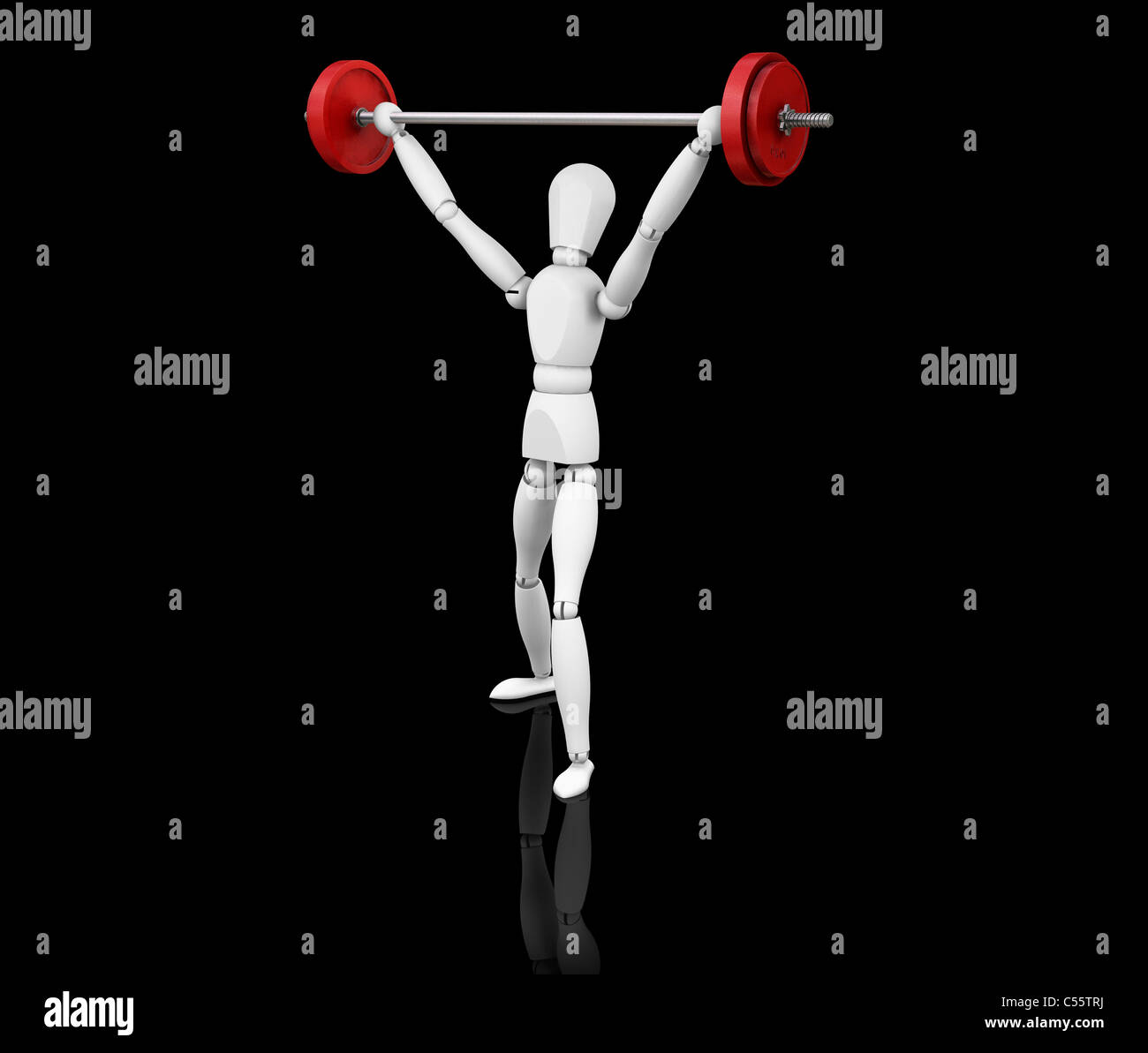 3D render of someone lifting weights Stock Photo - Alamy