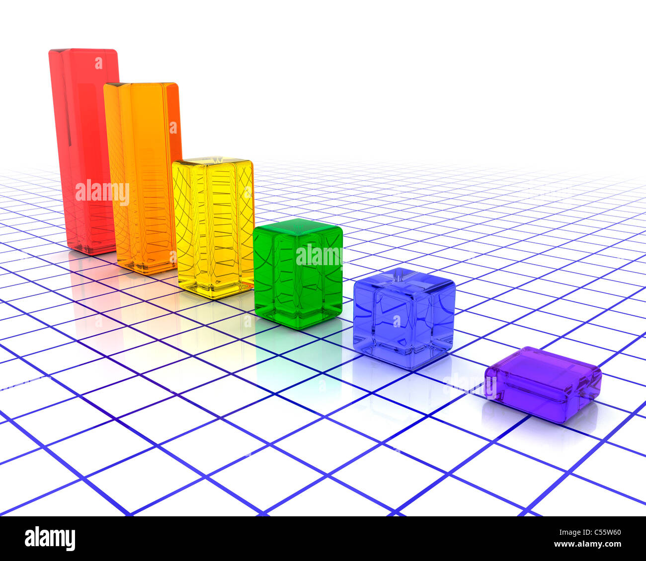 3D render of a chart showing rising profits Stock Photo - Alamy