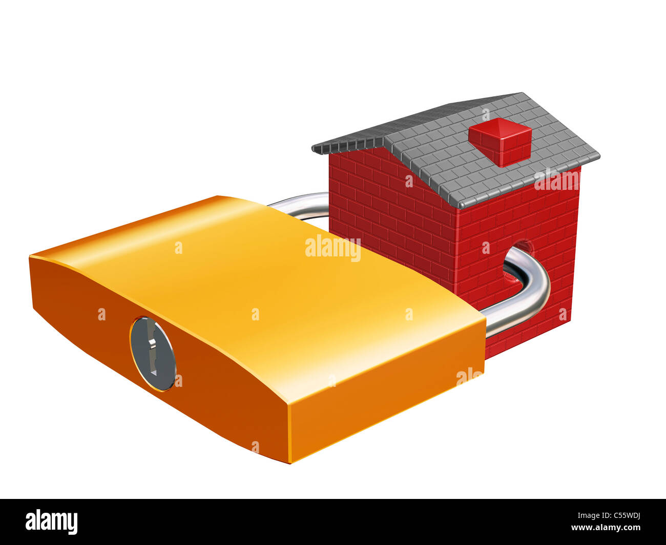 House padlock Cut Out Stock Images & Pictures - Alamy
