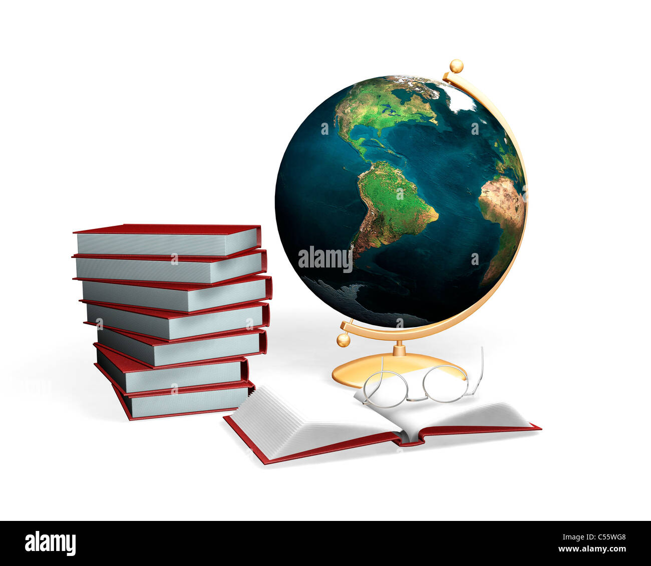 3D rendered conceptual image depicting knowledge and learning Stock ...
