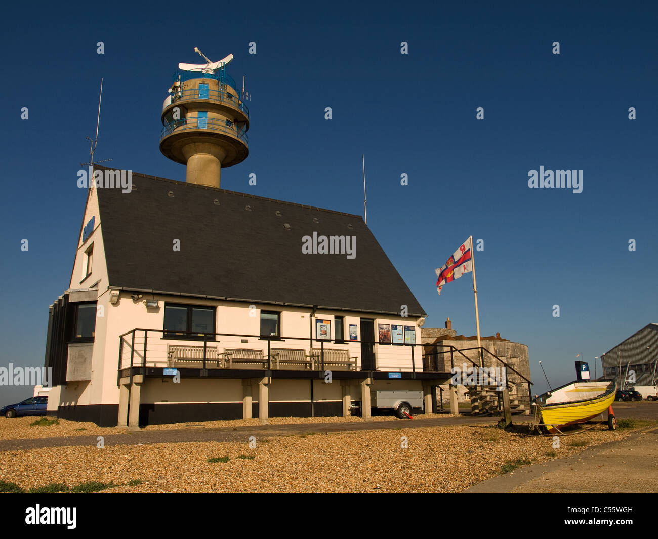 RNLI Lifeboat Station and Coastguard Tower Calshot Spit Hampshire ...