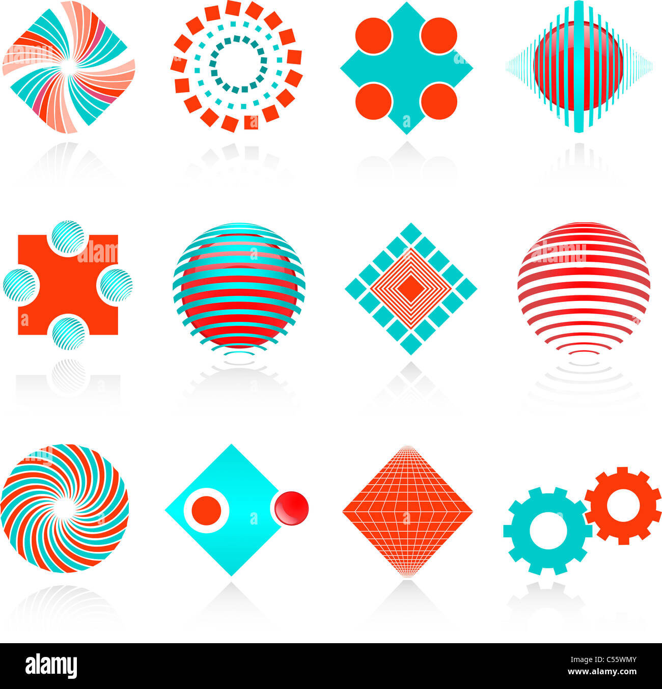 Various designs for corporate logos Stock Photo - Alamy