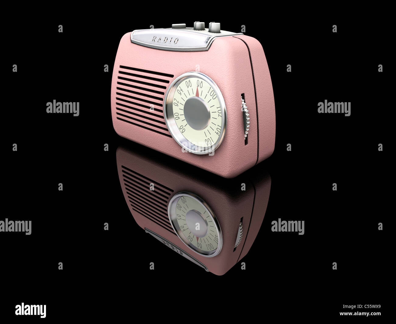 3D render of a retro radio Stock Photo - Alamy