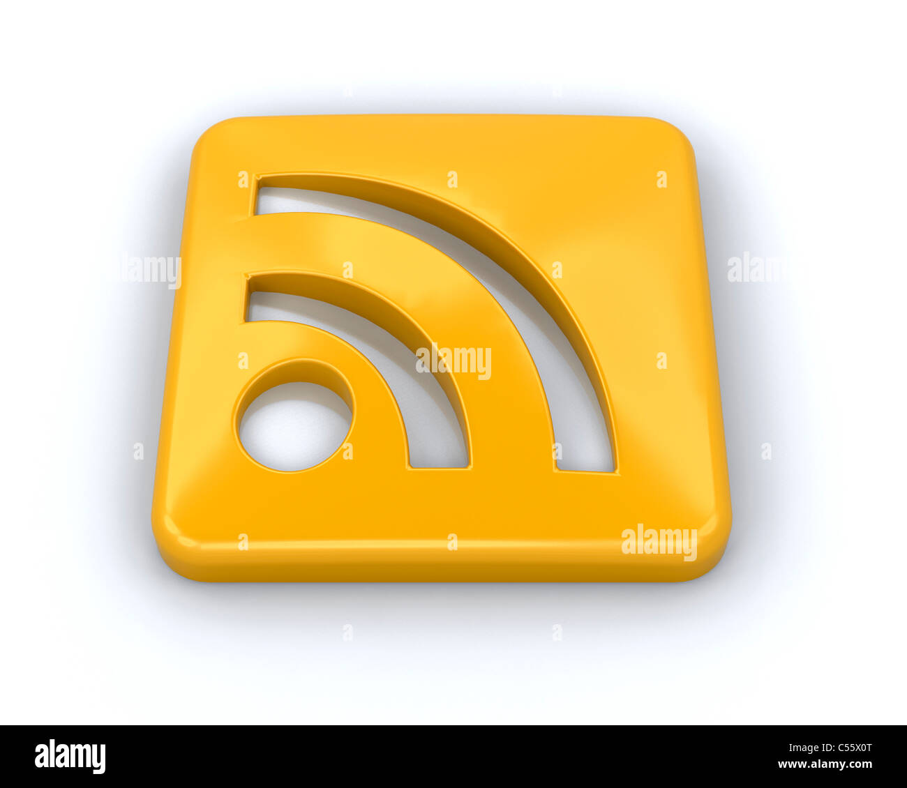 3D render of an RSS symbol Stock Photo - Alamy
