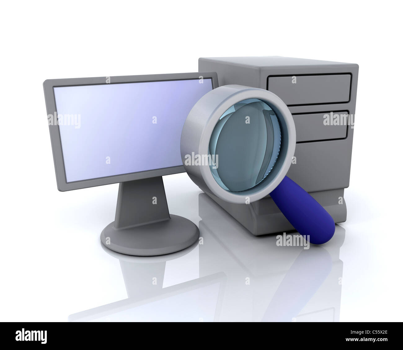 3D computer icon for search Stock Photo - Alamy