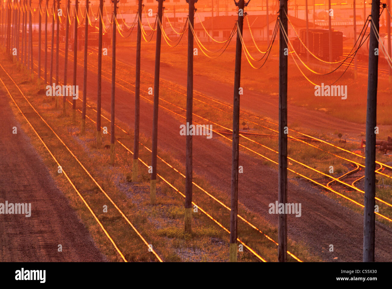 Railroad Tracks Sunrise High Resolution Stock Photography and Images ...