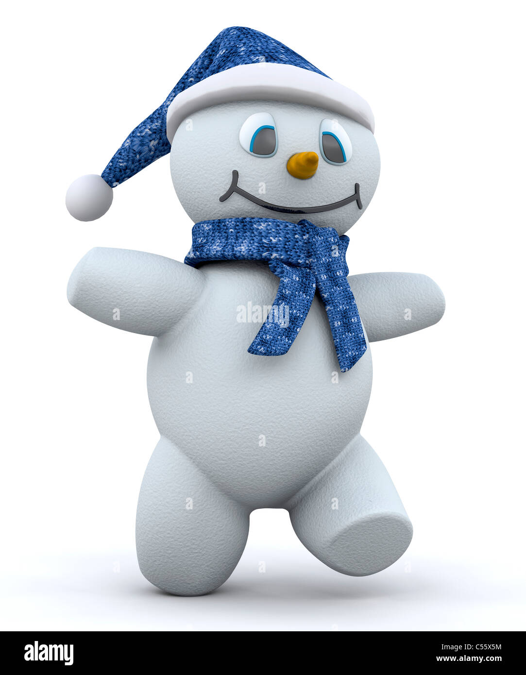 3D render of a happy snowman Stock Photo - Alamy