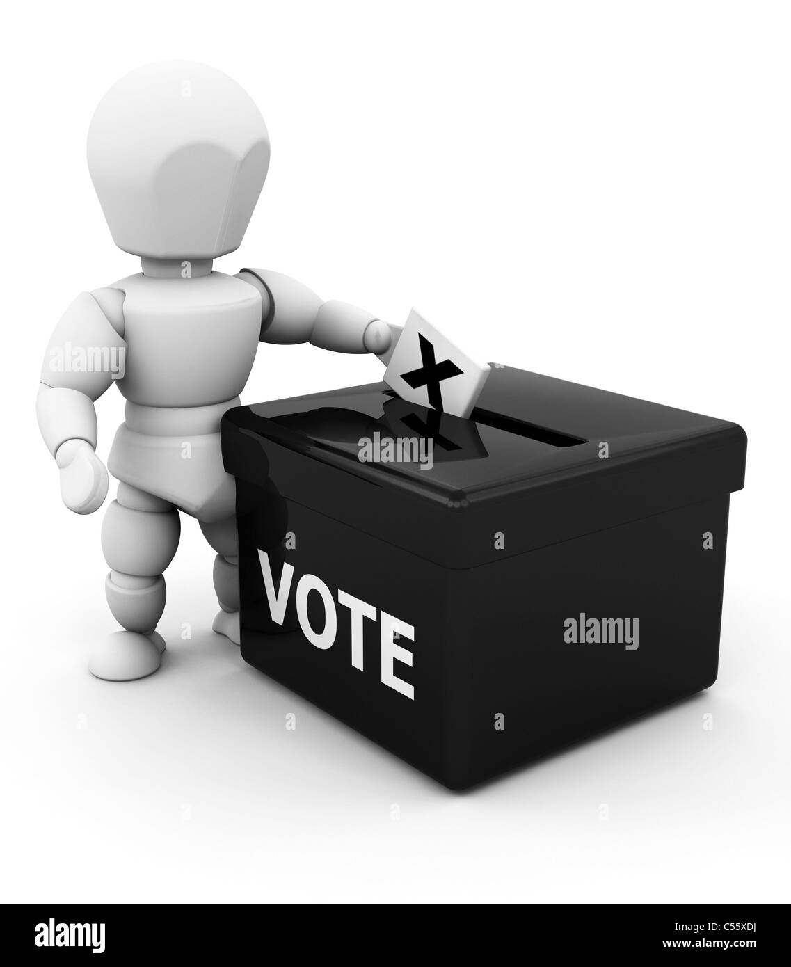 3D render of someone voting Stock Photo - Alamy