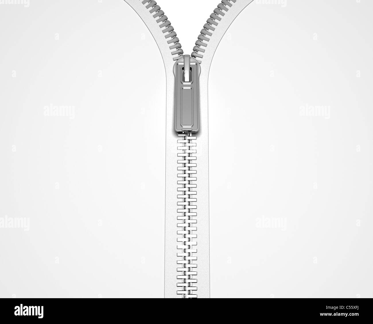 3D render of an opening zip Stock Photo - Alamy