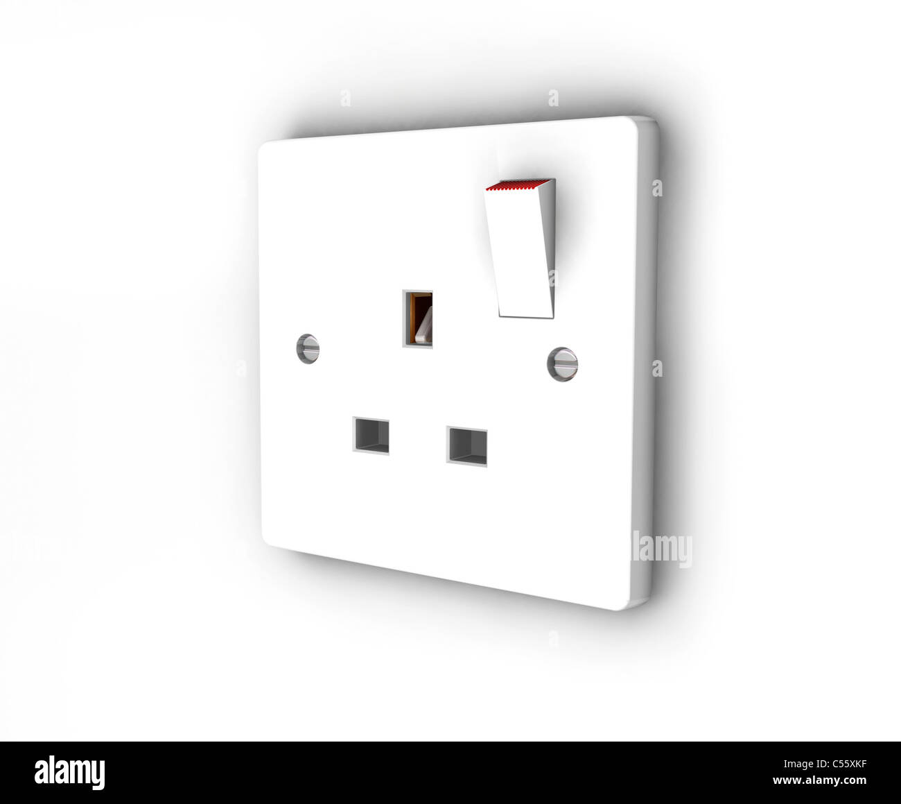 3d render plug socket Cut Out Stock Images & Pictures - Alamy