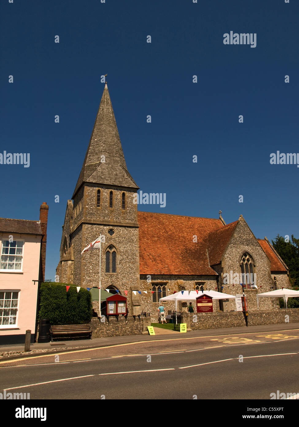 St Peter's church Stockbridge Hampshire England UK Stock Photo - Alamy