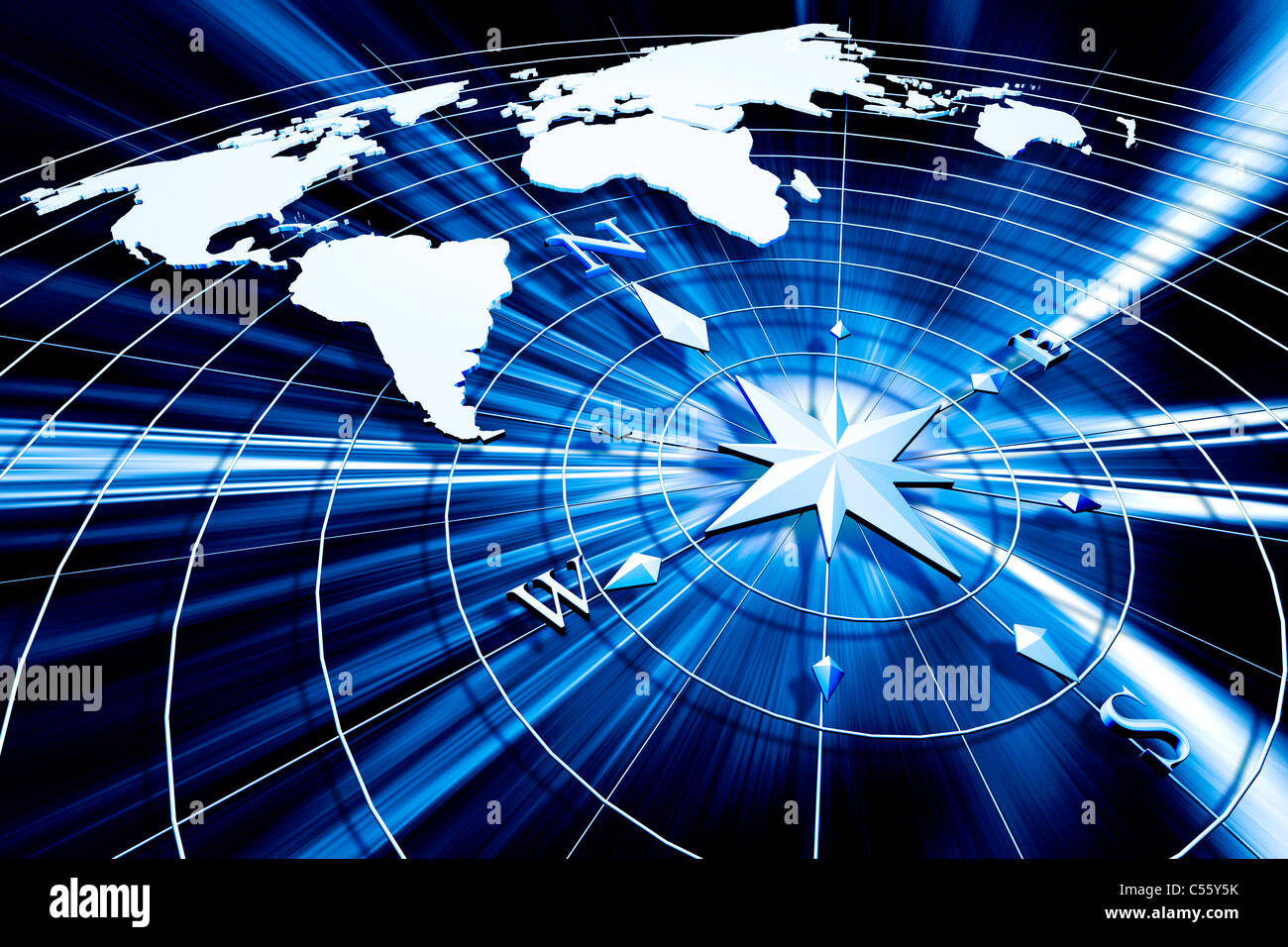 Compass on abstract background Stock Photo - Alamy