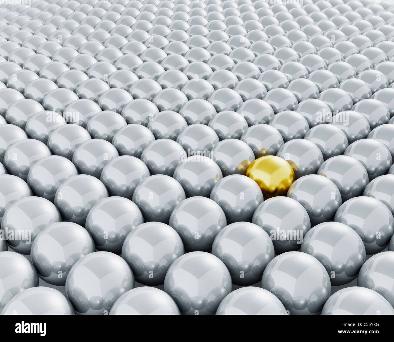 3D render depicting standing out from the crowd Stock Photo - Alamy