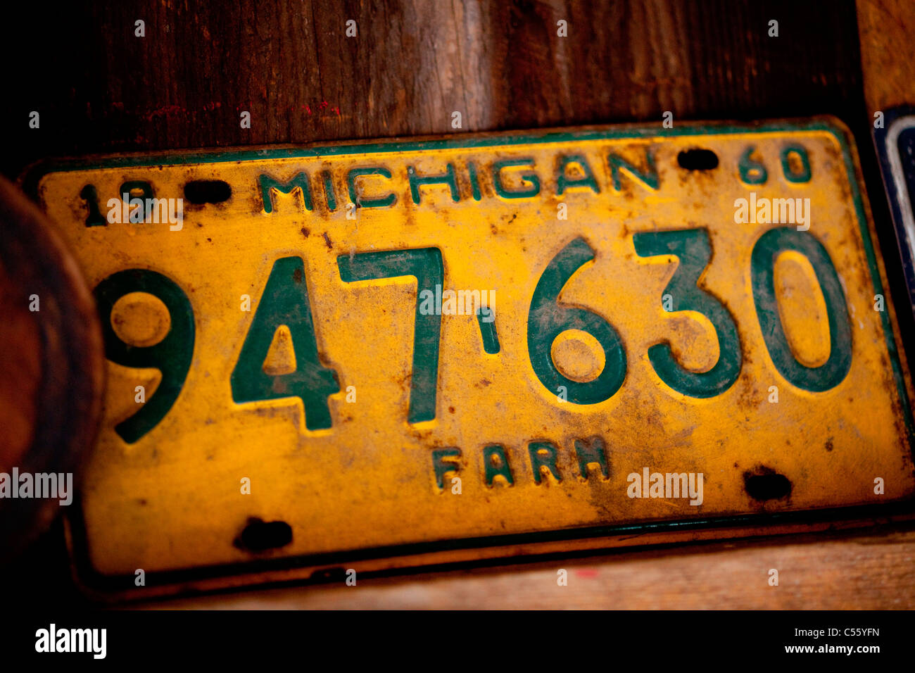 Vintage license plate hi-res stock photography and images - Alamy