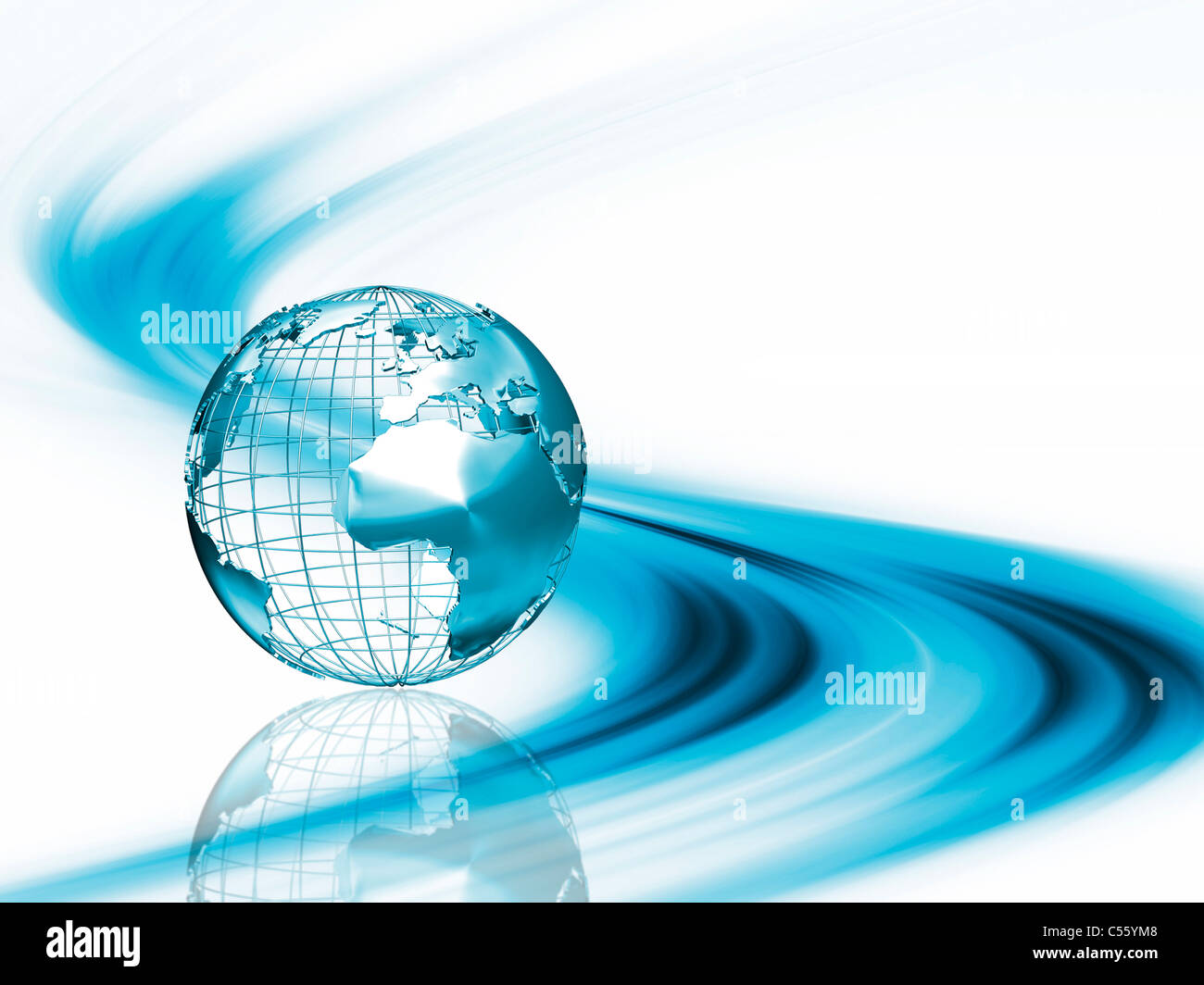 Wireframe globe on abstract background Stock Photo - Alamy