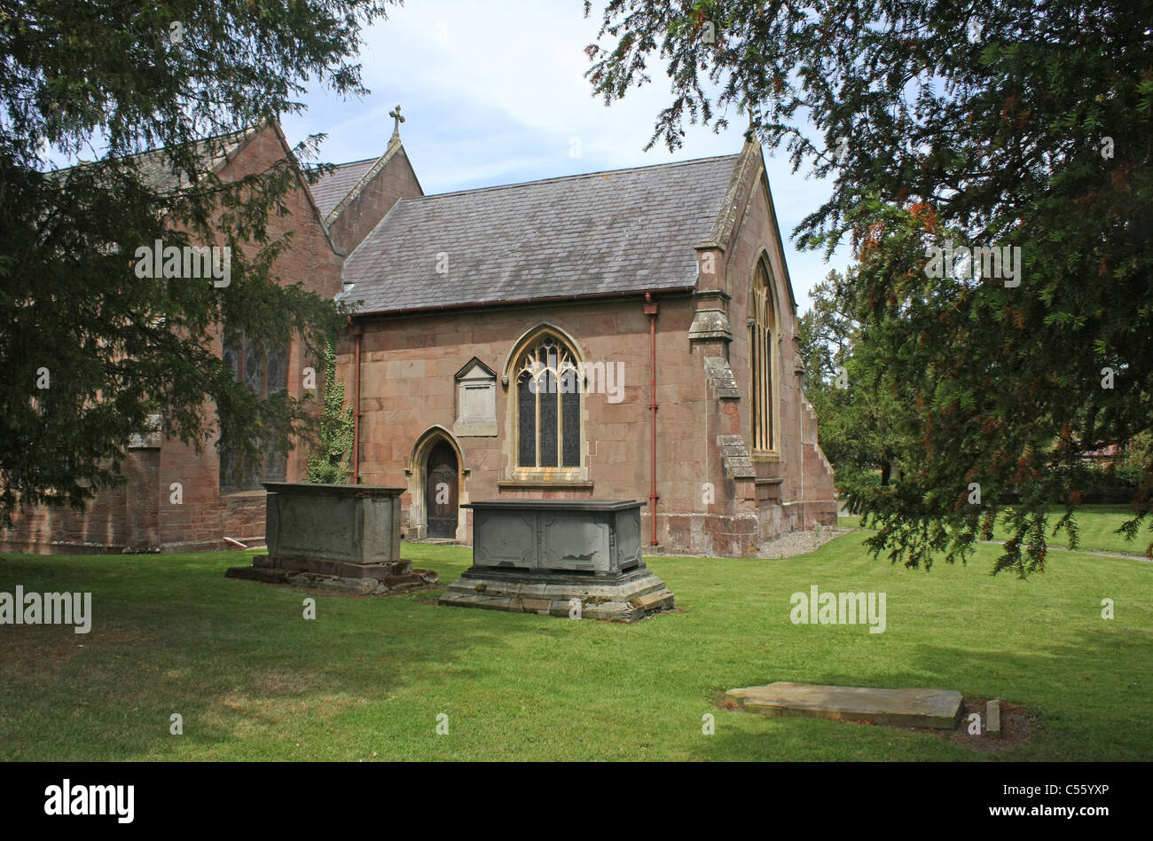 St Mary's Church, Overton, Wales Stock Photo - Alamy