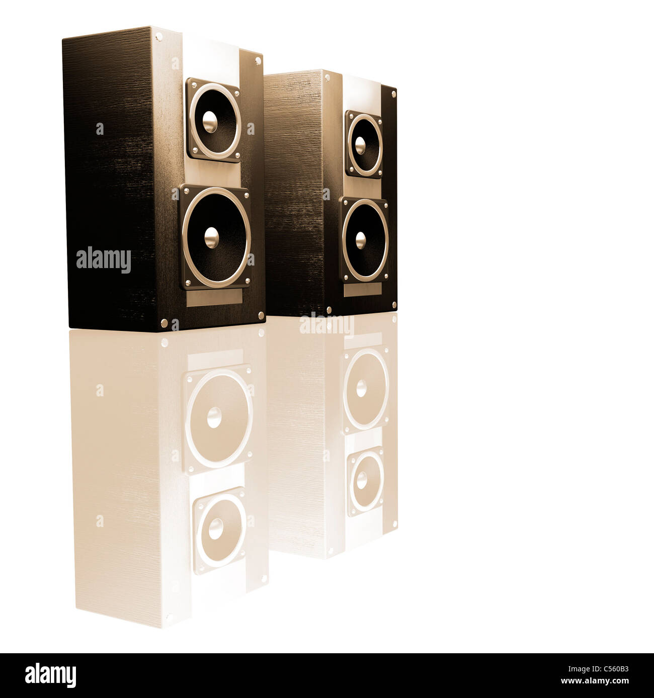 3D render of speakers Stock Photo - Alamy